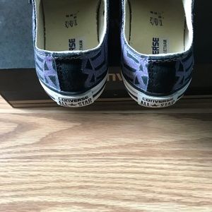 Converse | Shoes | Custom Purple And Black Converse Allstars | Poshmark